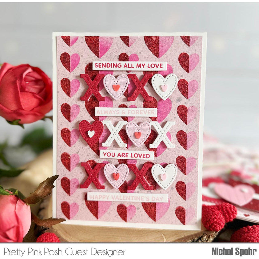 Pretty Pink Posh XOXO Heart Border Die – Simon Says Stamp