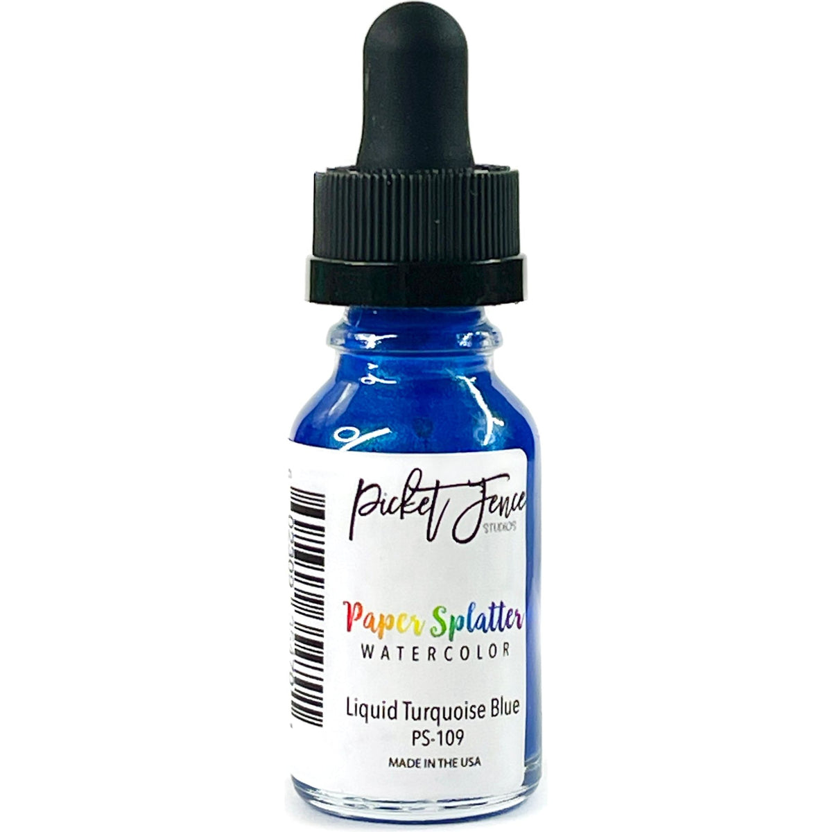 Picket Fence Studios Paper Splatter Watercolor Liquid Turquoise Blue p ...