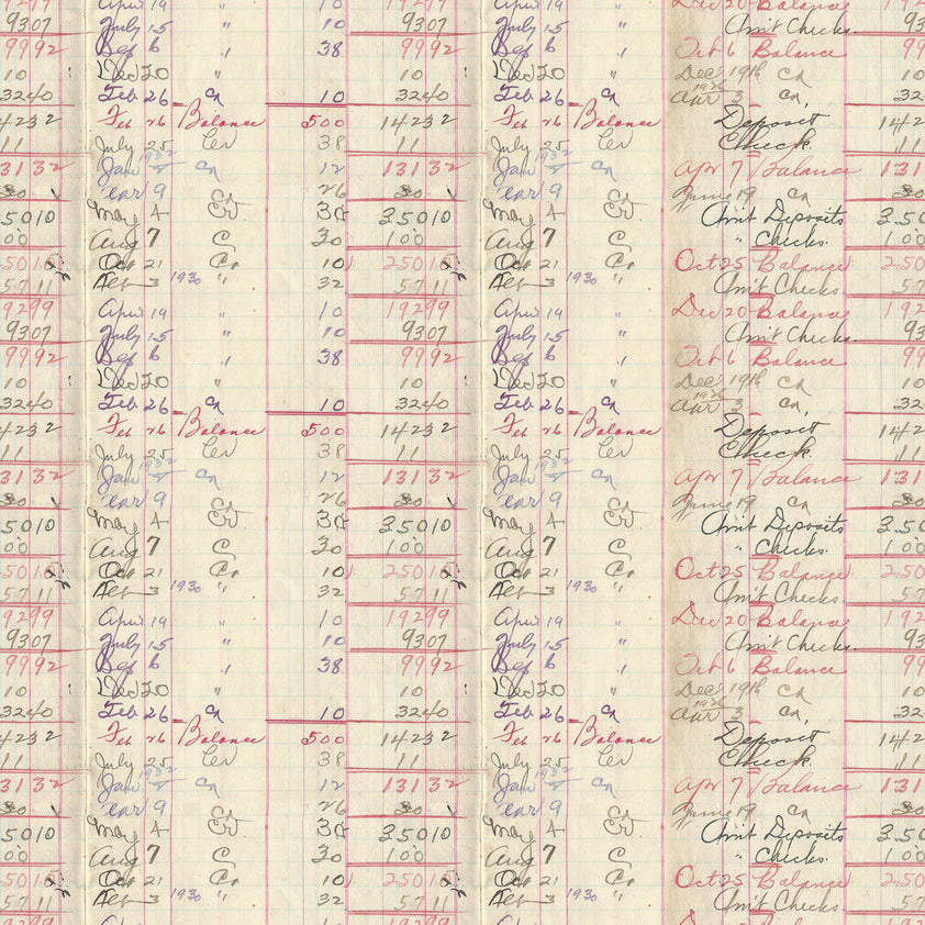 Tim Holtz Fabric By The Yard Red Ledger pwth225 Eclectic Elements Pale ...