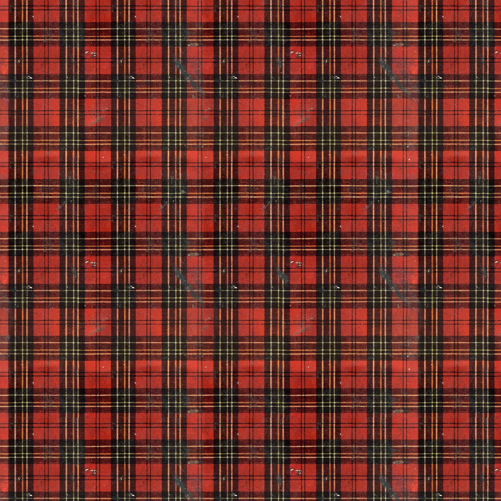 Tim Holtz Fabric By The Yard Christmas Worn Plaid pwth338 Eclectic Ele ...