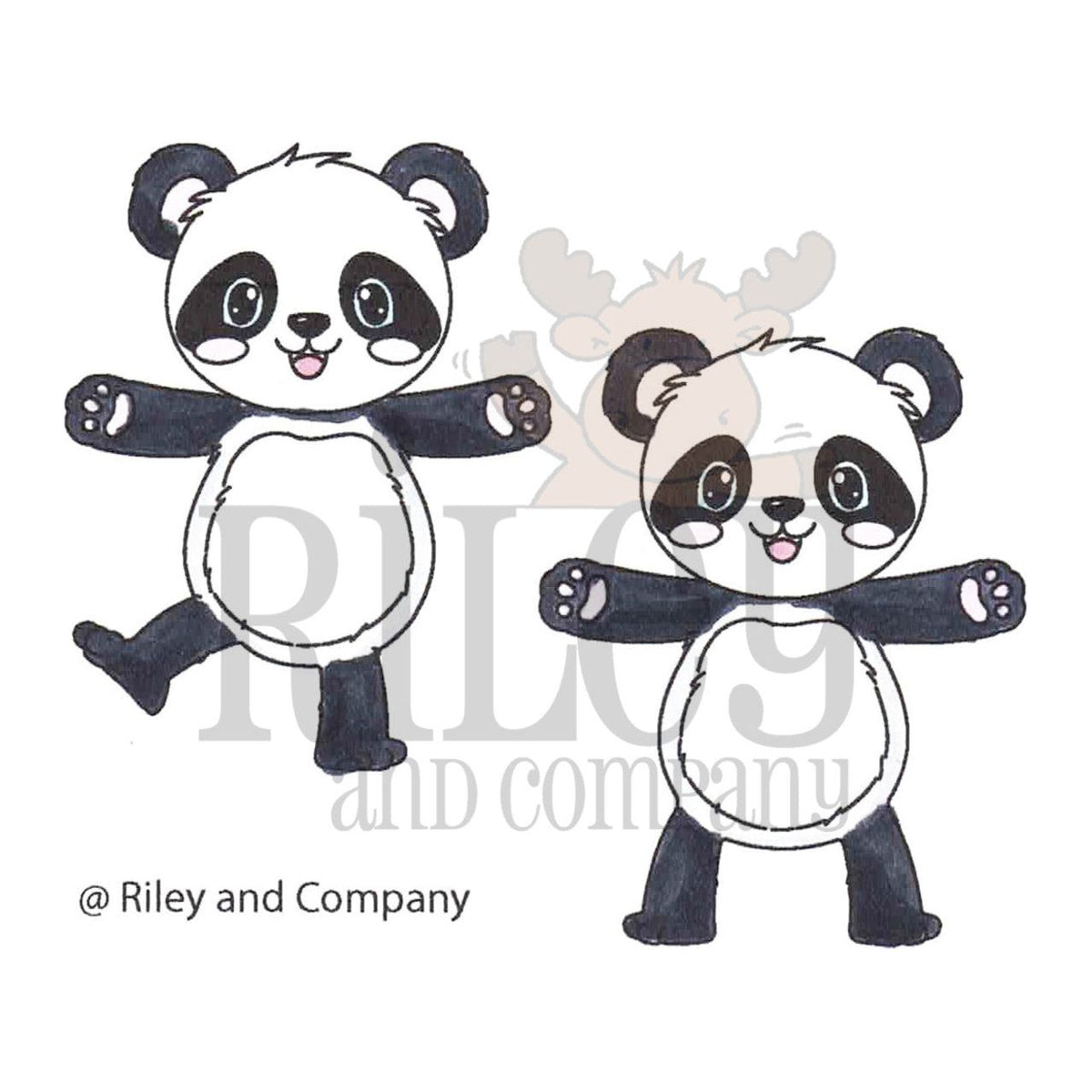 Riley And Company Dress Up Panda Clear Stamps dur008* – Simon Says Stamp
