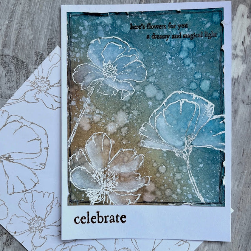 Paper Artsy Alison Bomber Summer Poppies Edition Cling Stamps eab48 ...