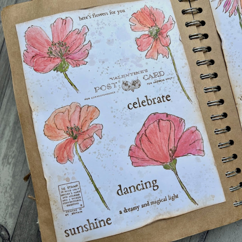 Paper Artsy Alison Bomber Summer Poppies Edition Cling Stamps eab48 ...