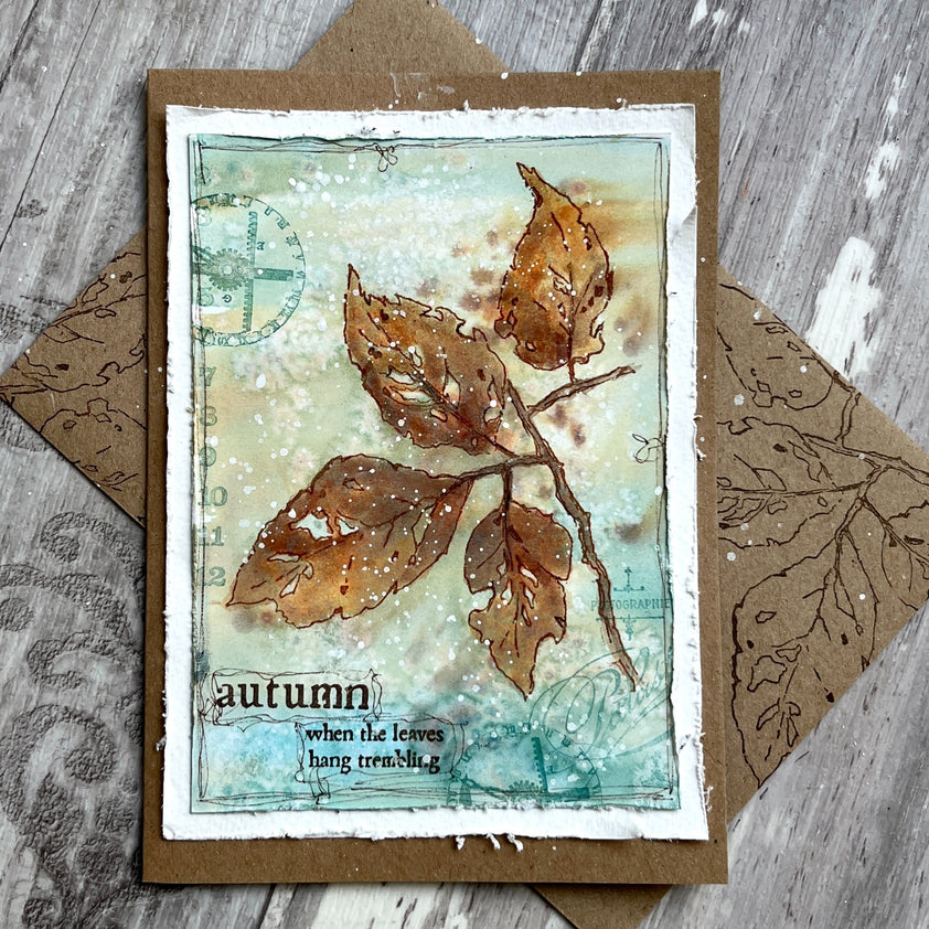Paper Artsy Alison Bomber Twisted Leaves Edition Cling Stamps eab53 ...