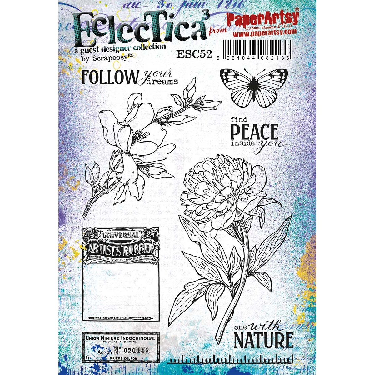 Paper Artsy Eclectica3 Scrapcosy Cling Stamps esc52* – Simon Says Stamp