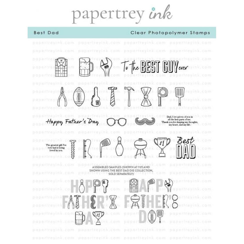 Papertrey Ink Best Dad Clear Stamp and Die Set – Simon Says Stamp