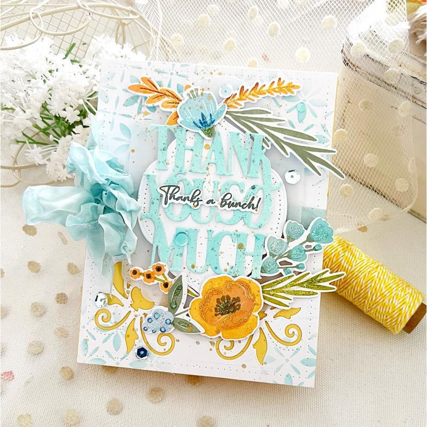 Papertrey Ink Cornered In Full Bloom Dies pti-0979 – Simon Says Stamp