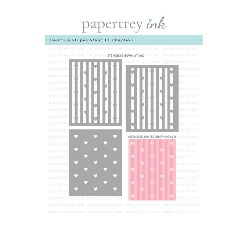 Papertrey Ink Hearts and Stripes Stencils -0091 – Simon Says Stamp