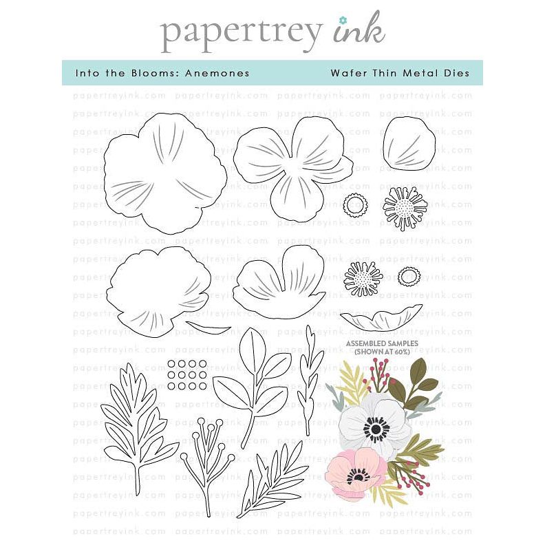 Papertrey Ink Into the Blooms Anemones Dies pti-0932 – Simon Says Stamp