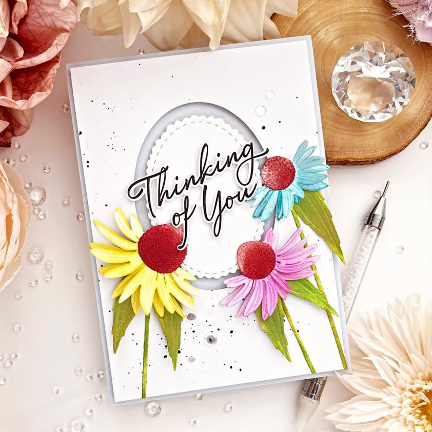 Papertrey Ink Into the Blooms Coneflowers Dies pti-0967 – Simon Says Stamp