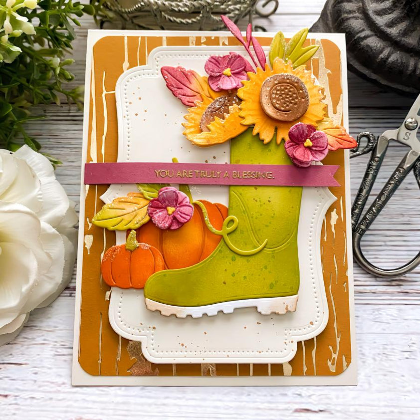 Papertrey Ink Into the Blooms Fall Boot Dies pti-0995 – Simon Says Stamp