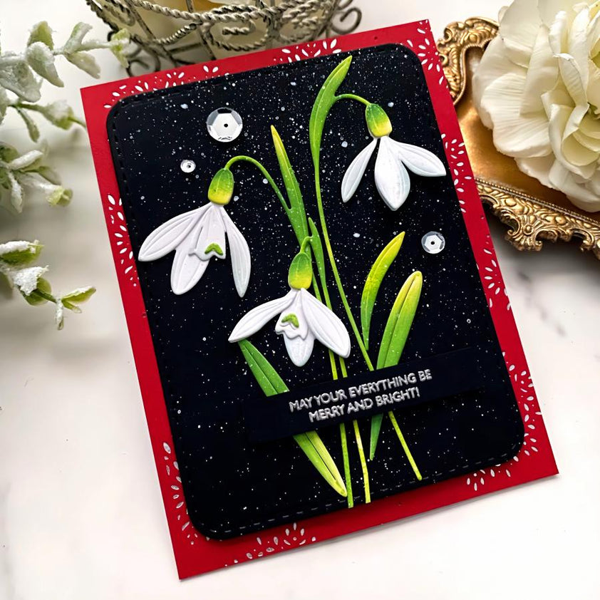 Papertrey Ink Into the Blooms Snowdrops Dies pti-1012 – Simon Says Stamp