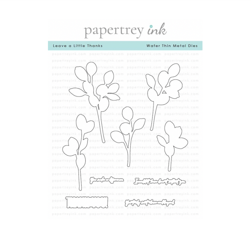 Papertrey Ink Leave a Little Thanks Clear Stamp and Die Set – Simon ...