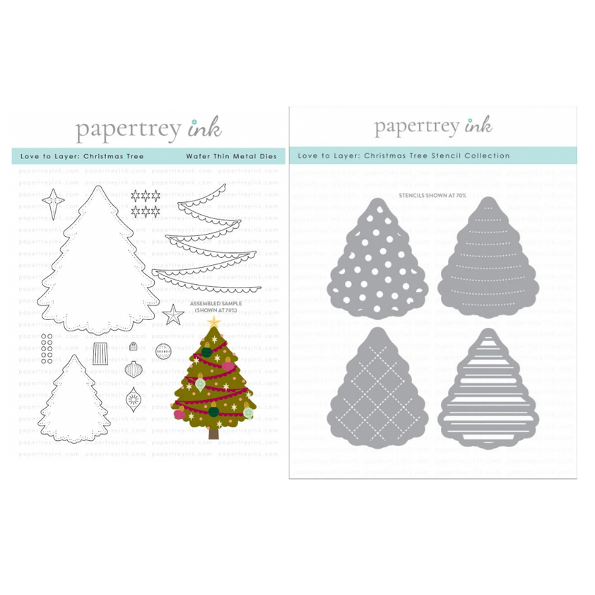 Papertrey Ink Love to Layer Christmas Tree Dies and Stencil Set – Simon ...