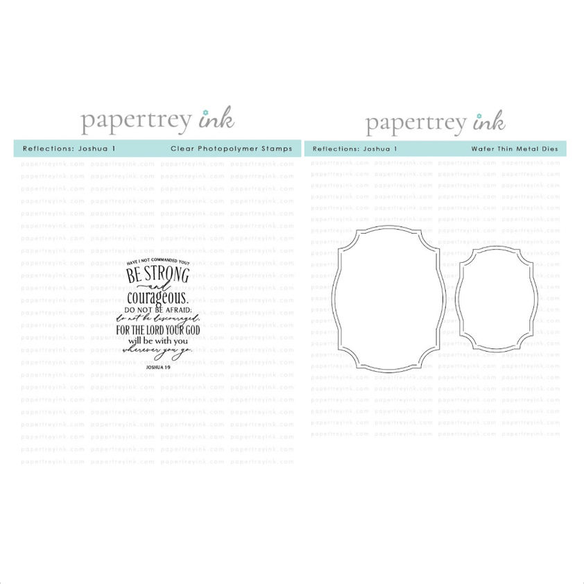 Papertrey Ink Reflections Joshua 1 Clear Stamp and Die Set – Simon Says ...