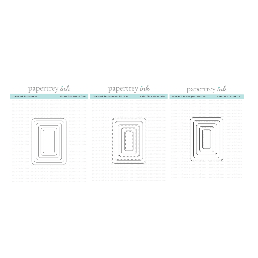 Papertrey Ink Rounded Rectangles, Rounded Rectangles Stitched and Roun ...