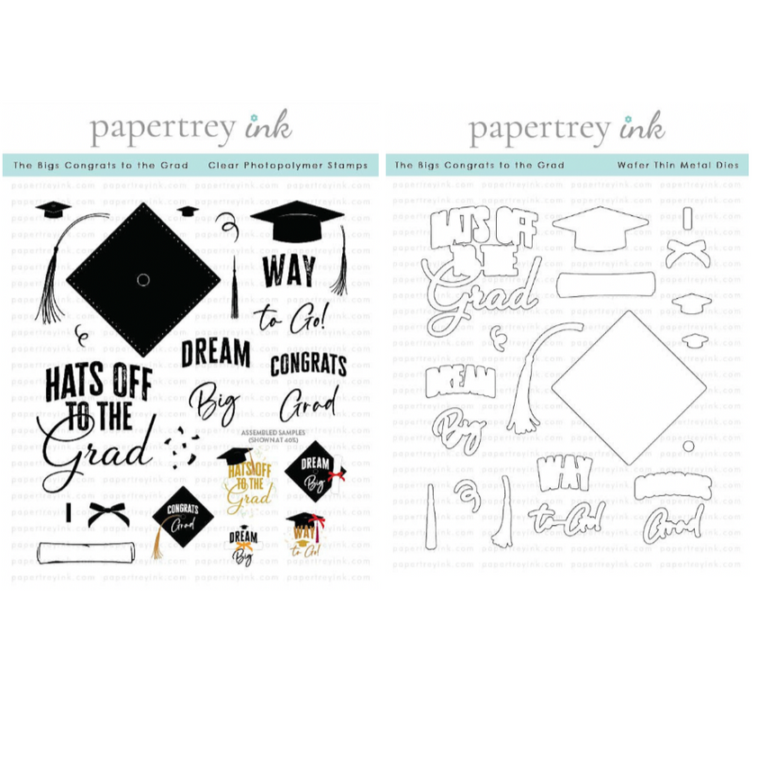 Papertrey Ink The Bigs Congrats To The Grad Clear Stamp and Die Set ...