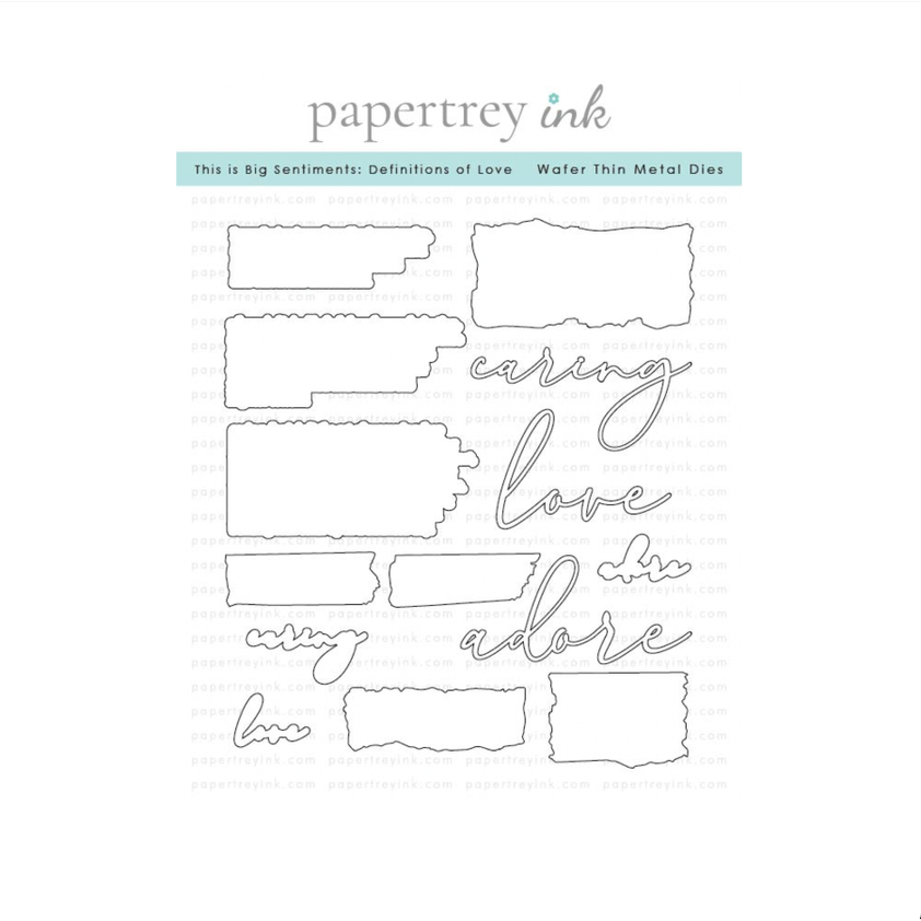 Papertrey Ink This is Big Sentiments Definitions of Love Clear Stamp a ...