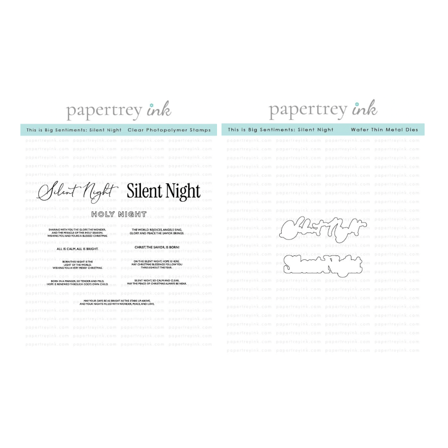Papertrey Ink This is Big Sentiments Silent Night Clear Stamp and Die ...