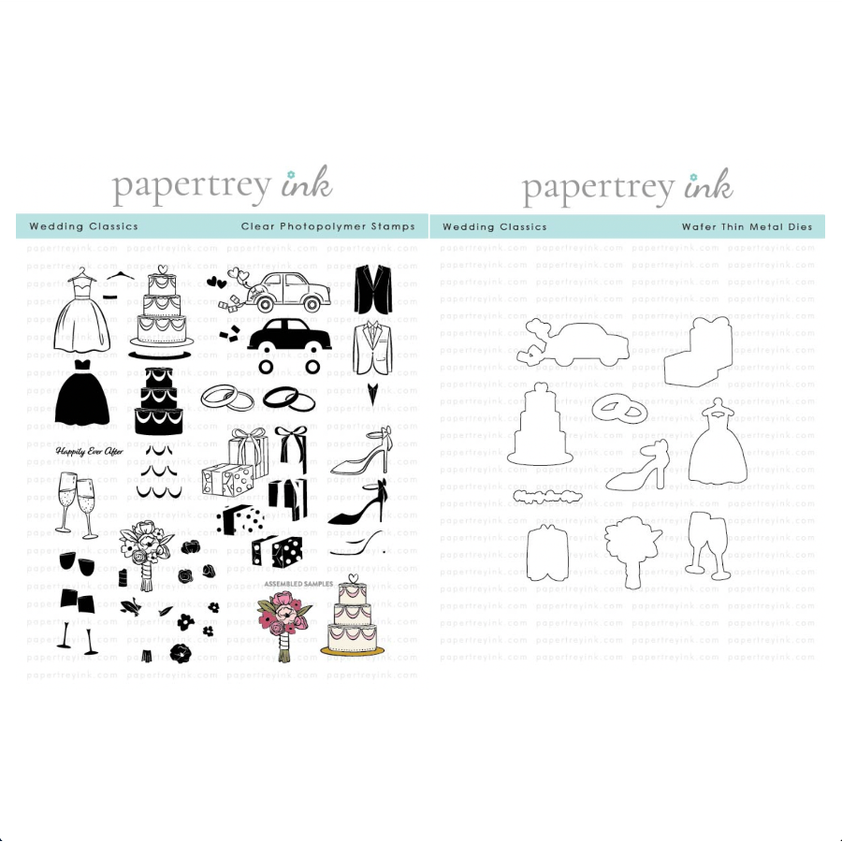 Papertrey Ink Wedding Classics Clear Stamp and Die Set – Simon Says Stamp