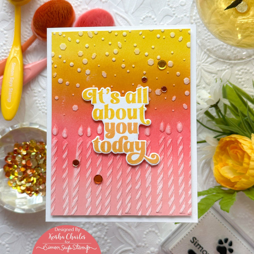 Simon Says Stamp Embossing Folder and Dies Party Candles sfd328