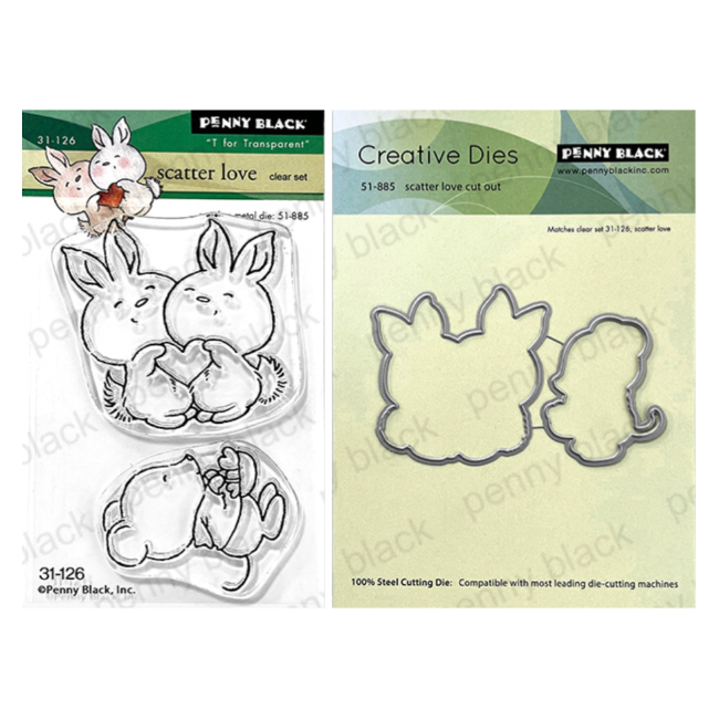 Penny Black Scatter Love Clear Stamp and Die Set – Simon Says Stamp
