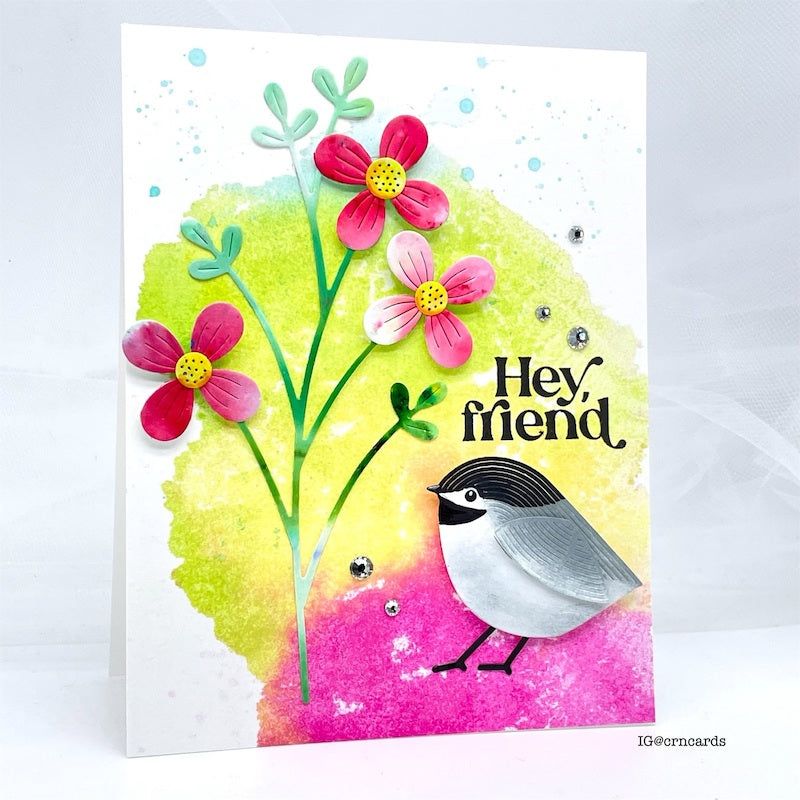 Simon Says Stamp Perched Whirl Bird Wafer Dies s867 Splendor