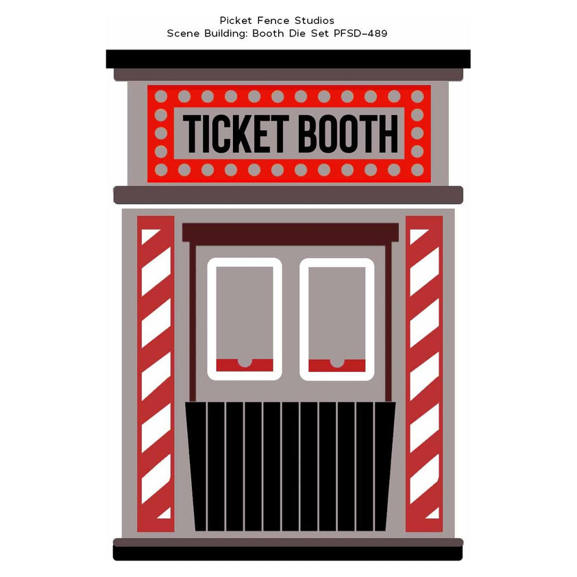 Picket Fence Studios Scene Building Booth Die Set pfsd-489* – Simon Says Stamp