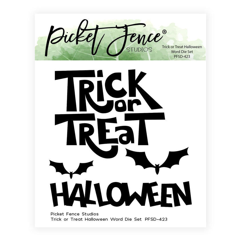 Picket Fence Studios Trick or Treat Halloween Word Die Set pfsd-423* – Simon Says Stamp