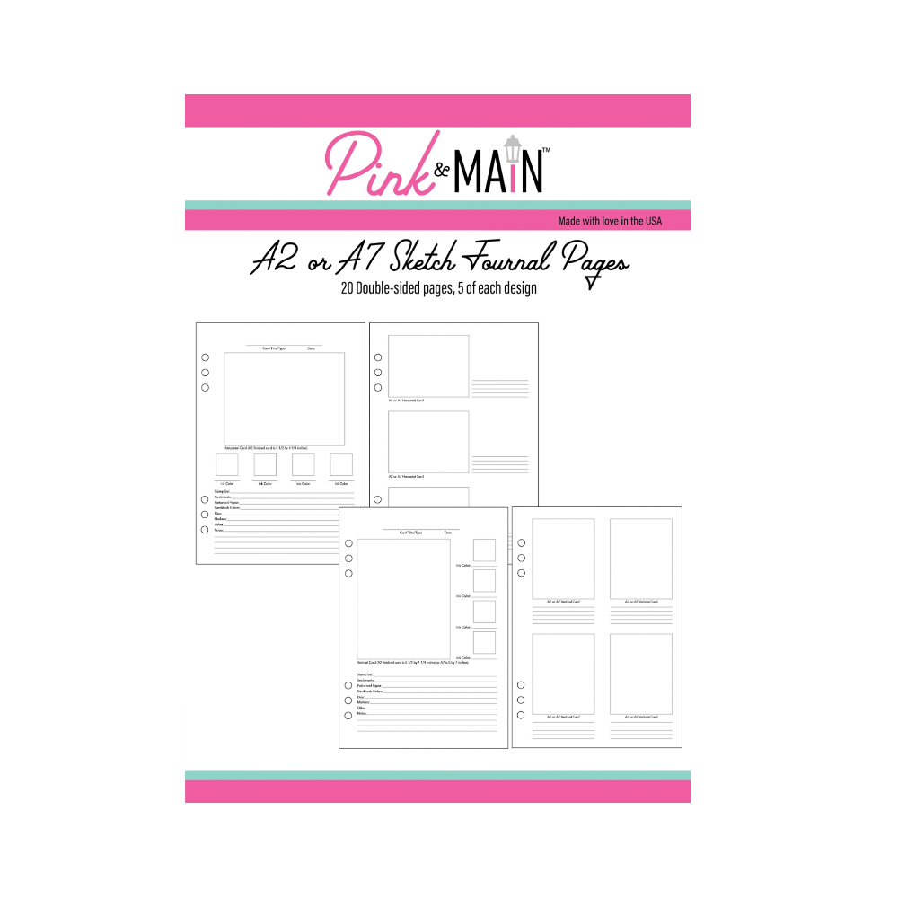 Pink and Main A2 or A7 Sketch Journal Pages pmp175 – Simon Says Stamp
