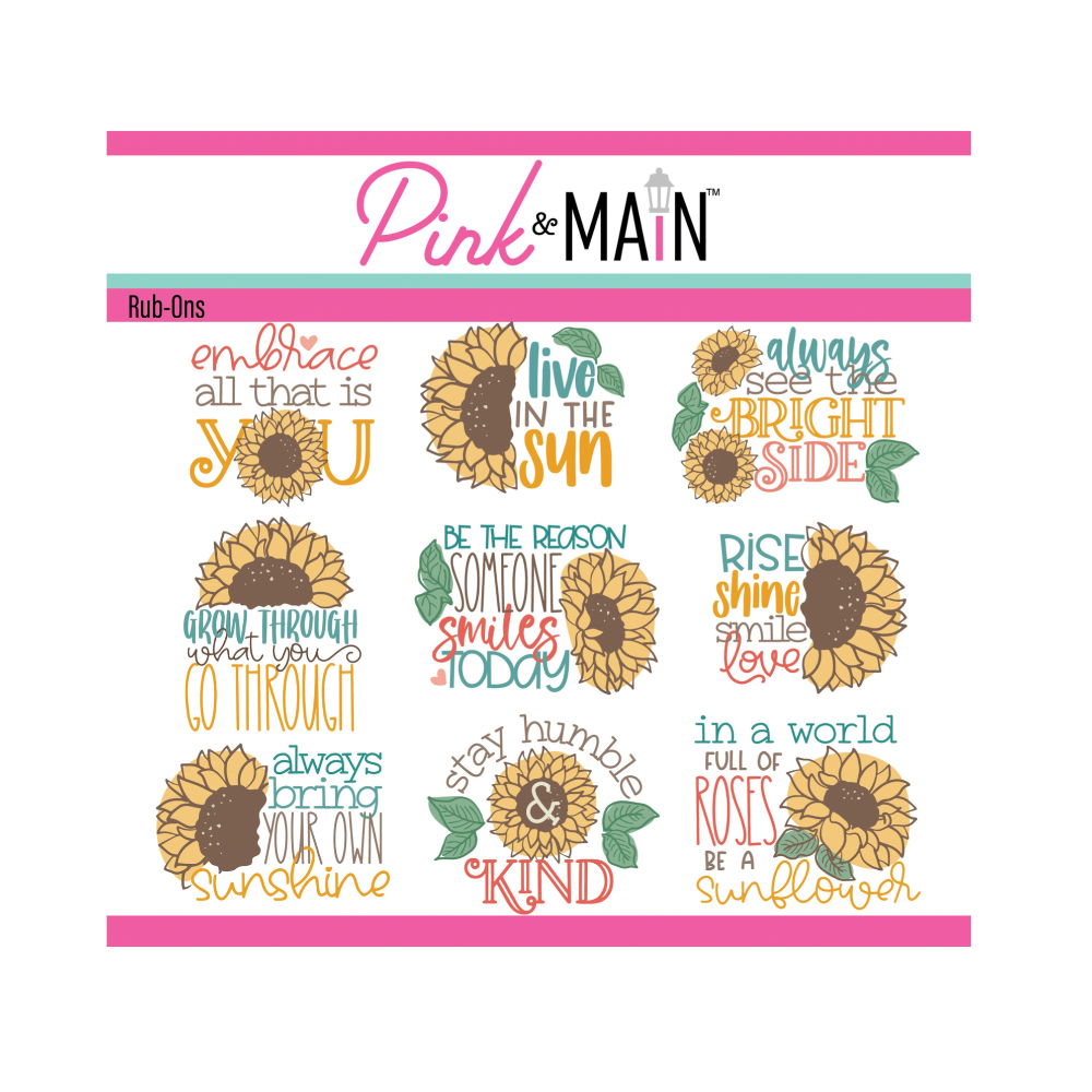 Pink and Main Be a Sunflower Rub Ons pmr007 – Simon Says Stamp