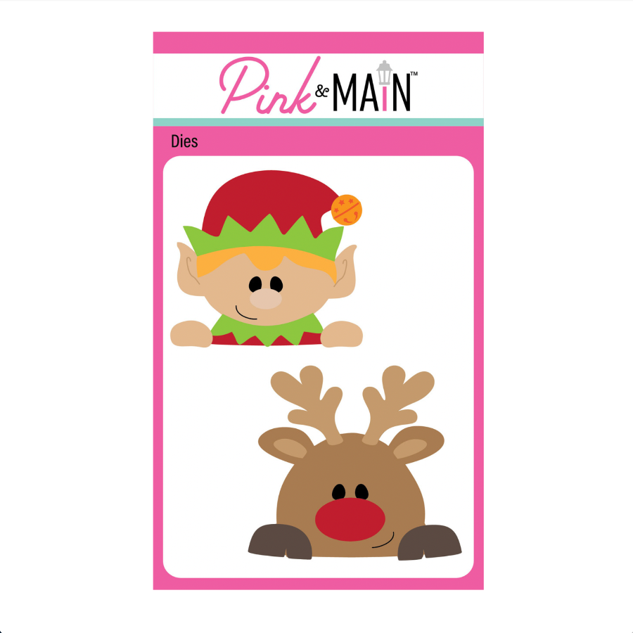 Pink and Main Deer and Elf Peeker Dies pnm795 – Simon Says Stamp