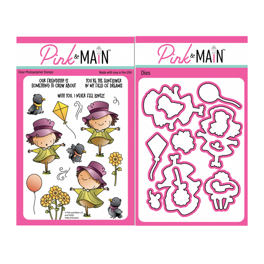 Pink and Main Field of Dreams Clear Stamp and Die Set – Simon Says Stamp