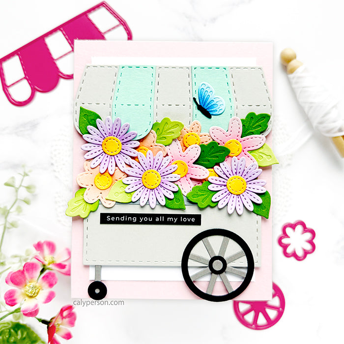 Pink and Main Flower Cart Pop Up Dies pnm719 – Simon Says Stamp