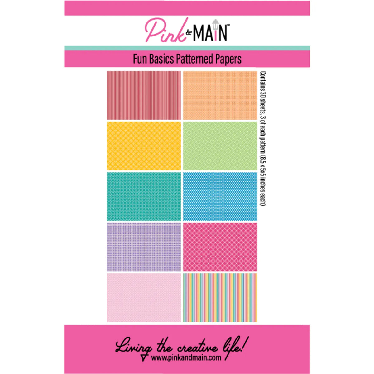 Pink and Main Fun Basics 5.5 x 8.5 inch Paper Pack pmp147* – Simon Says ...