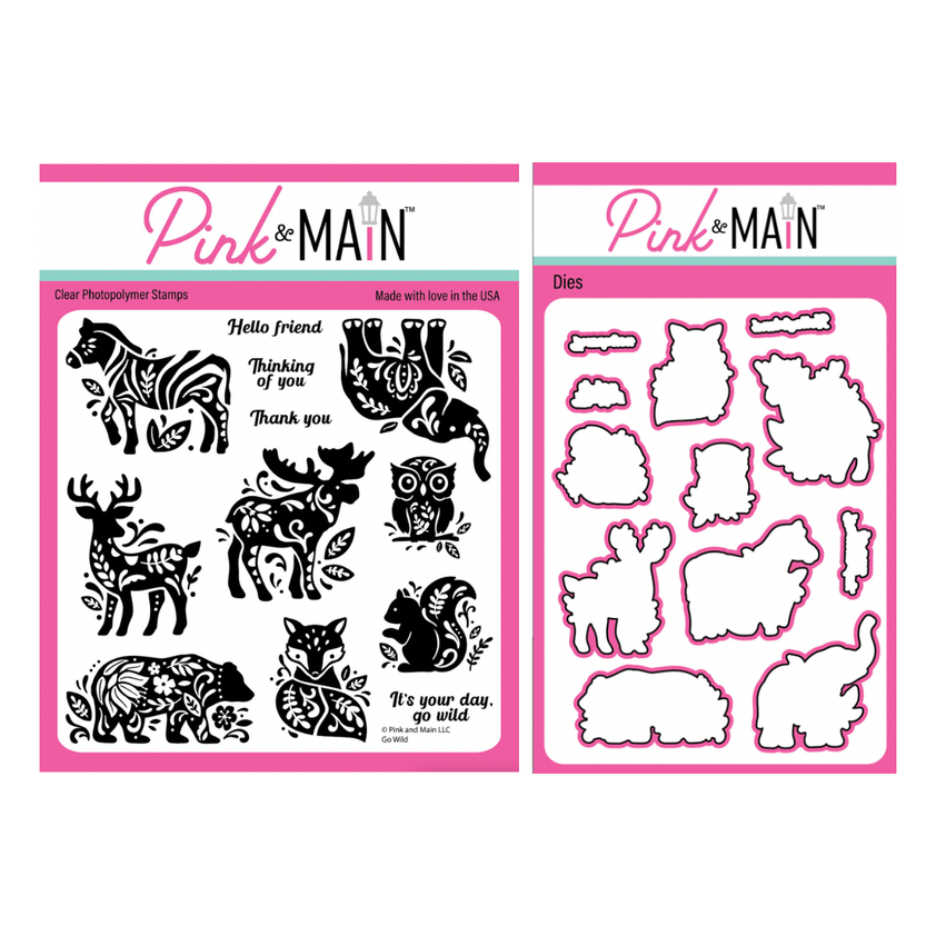 Pink and Main Go Wild Clear Stamp and Die Set – Simon Says Stamp