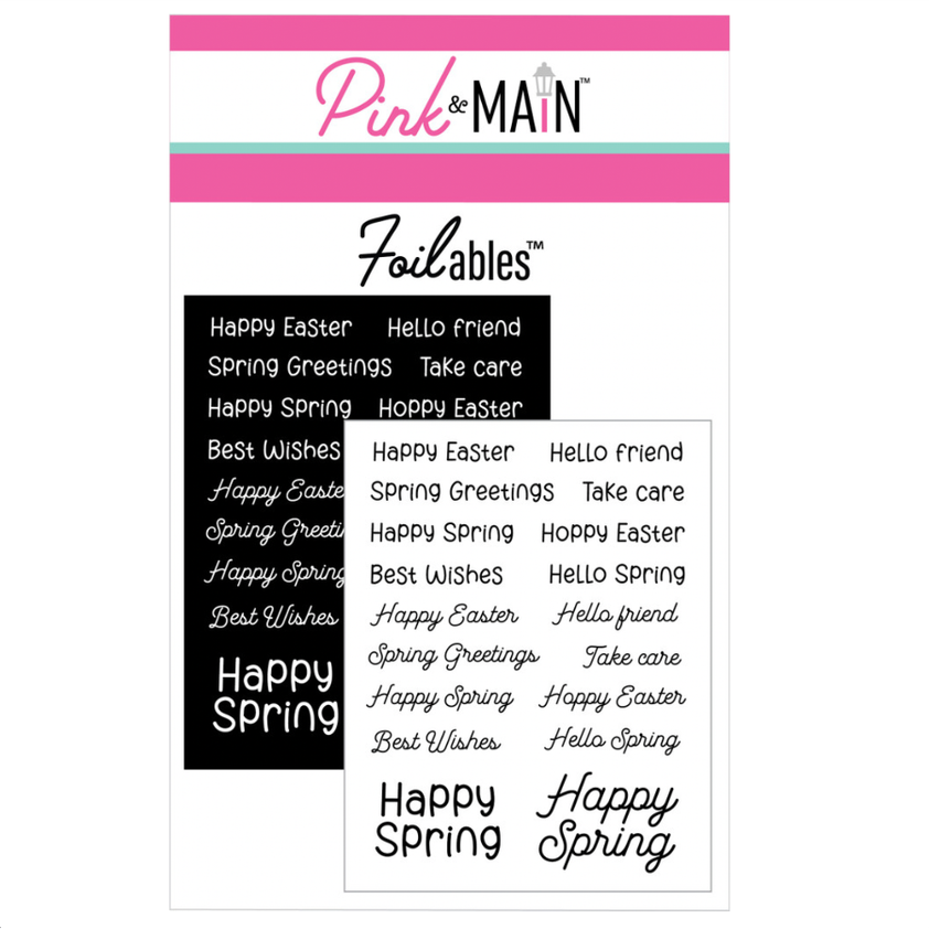 Pink and Main Happy Easter Sentiments Foilables Panels pmf383 – Simon ...