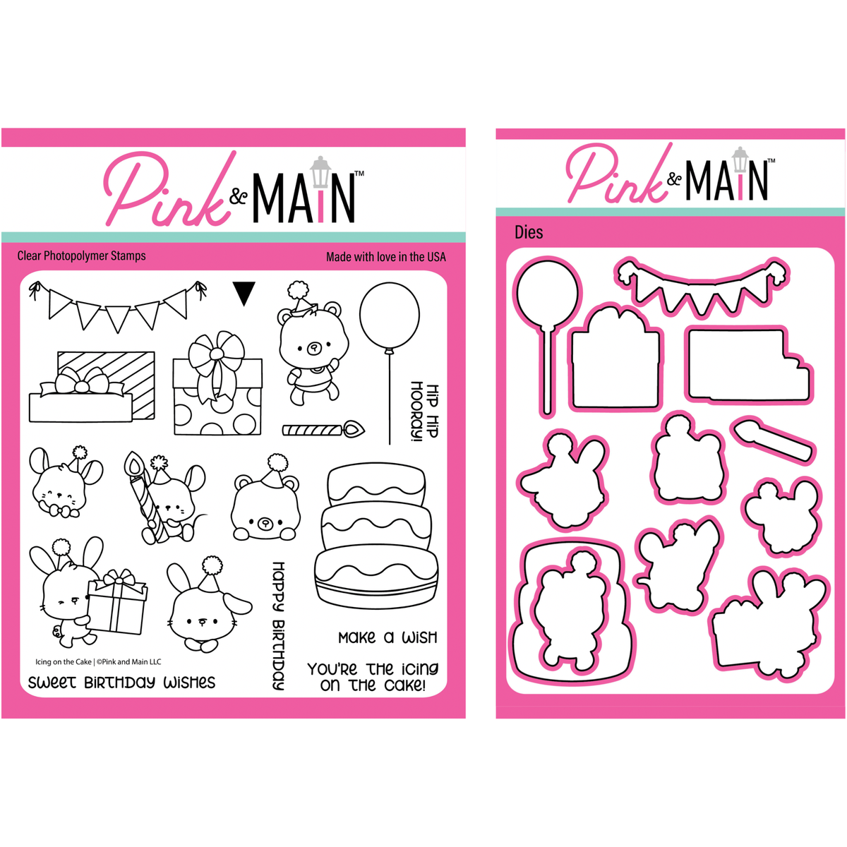 Pink and Main Icing On The Cake Clear Stamp and Die Set – Simon Says Stamp