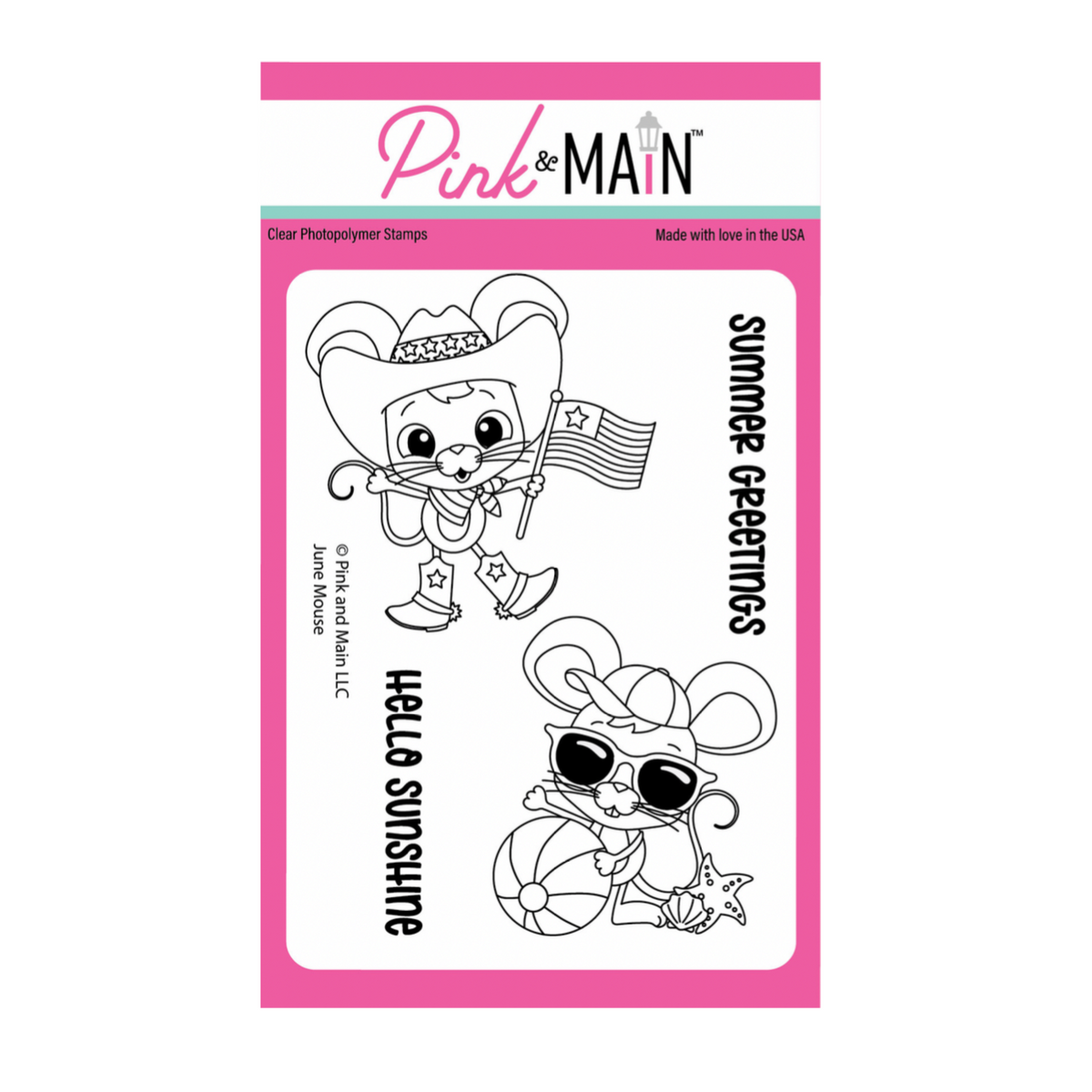 Pink and Main June Mouse Clear Stamps pm0795 – Simon Says Stamp