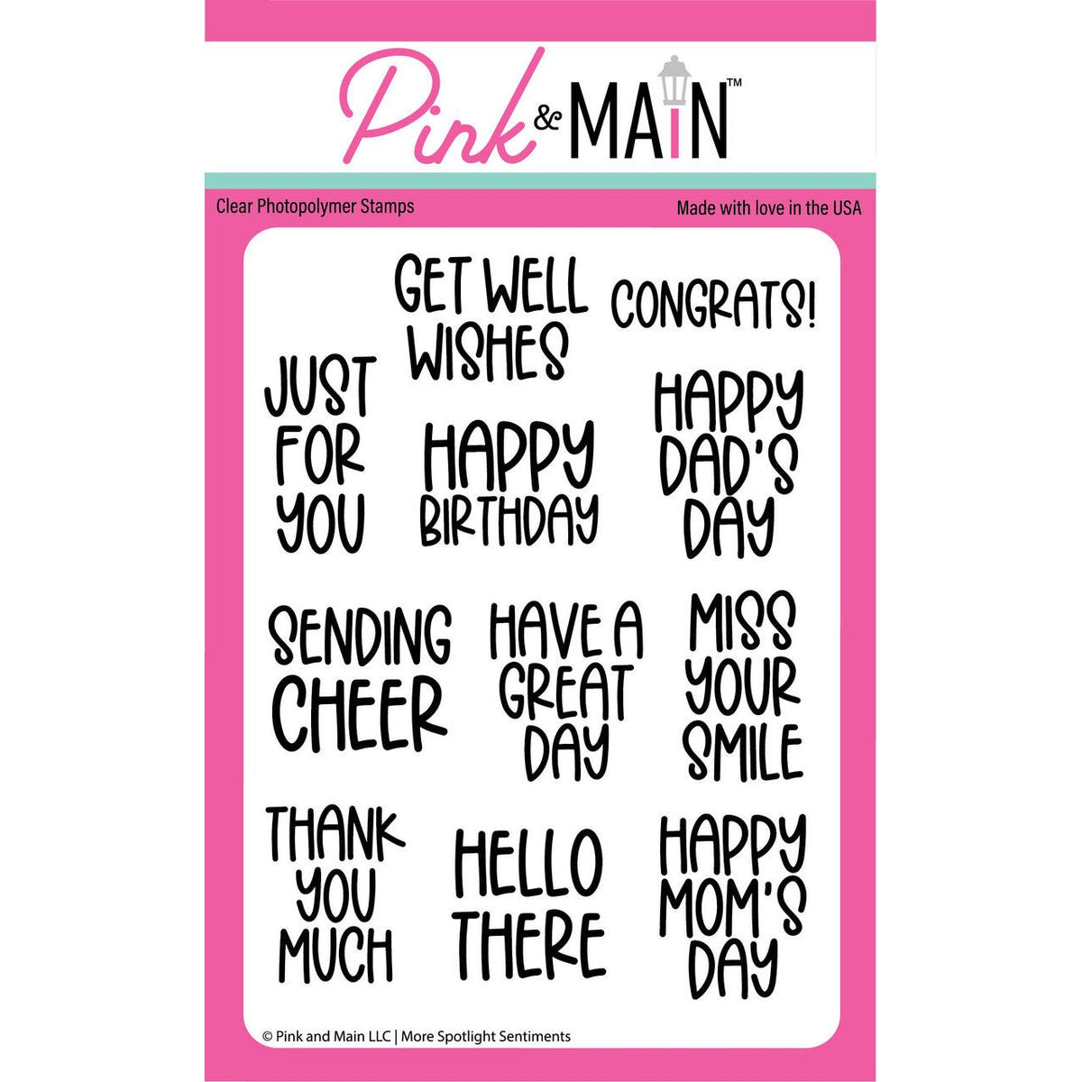 Pink and Main More Spotlight Sentiments Clear Stamps pm0780 – Simon ...