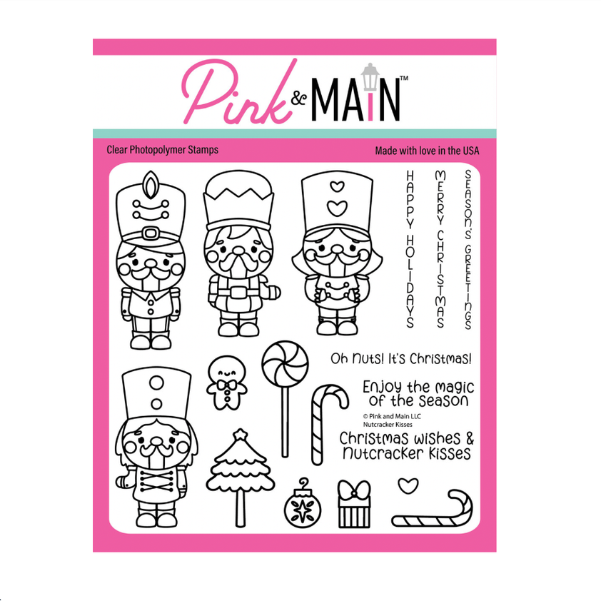 Pink and Main Nutcracker Kisses Clear Stamp and Die Set – Simon Says Stamp