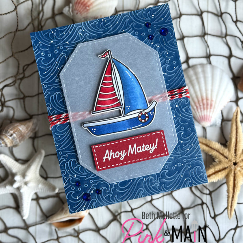 Pink and Main Smooth Sailing Clear Stamp and Die Set – Simon Says Stamp