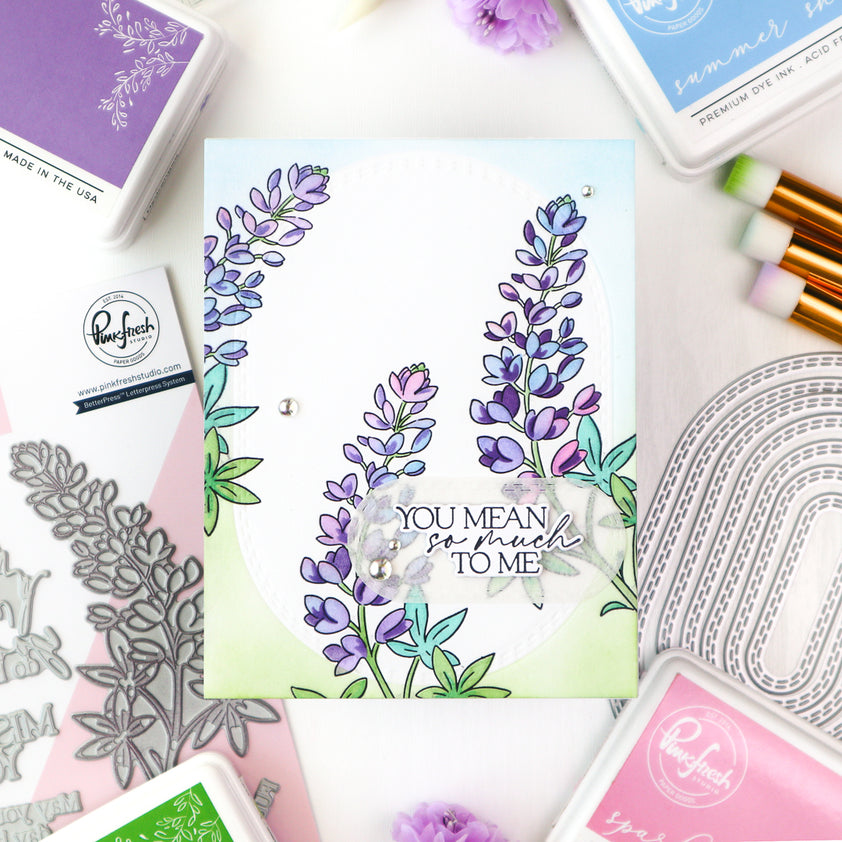 Pinkfresh Studio Bluebonnet Bliss Stamps Dies Stencils And Press Plate ...