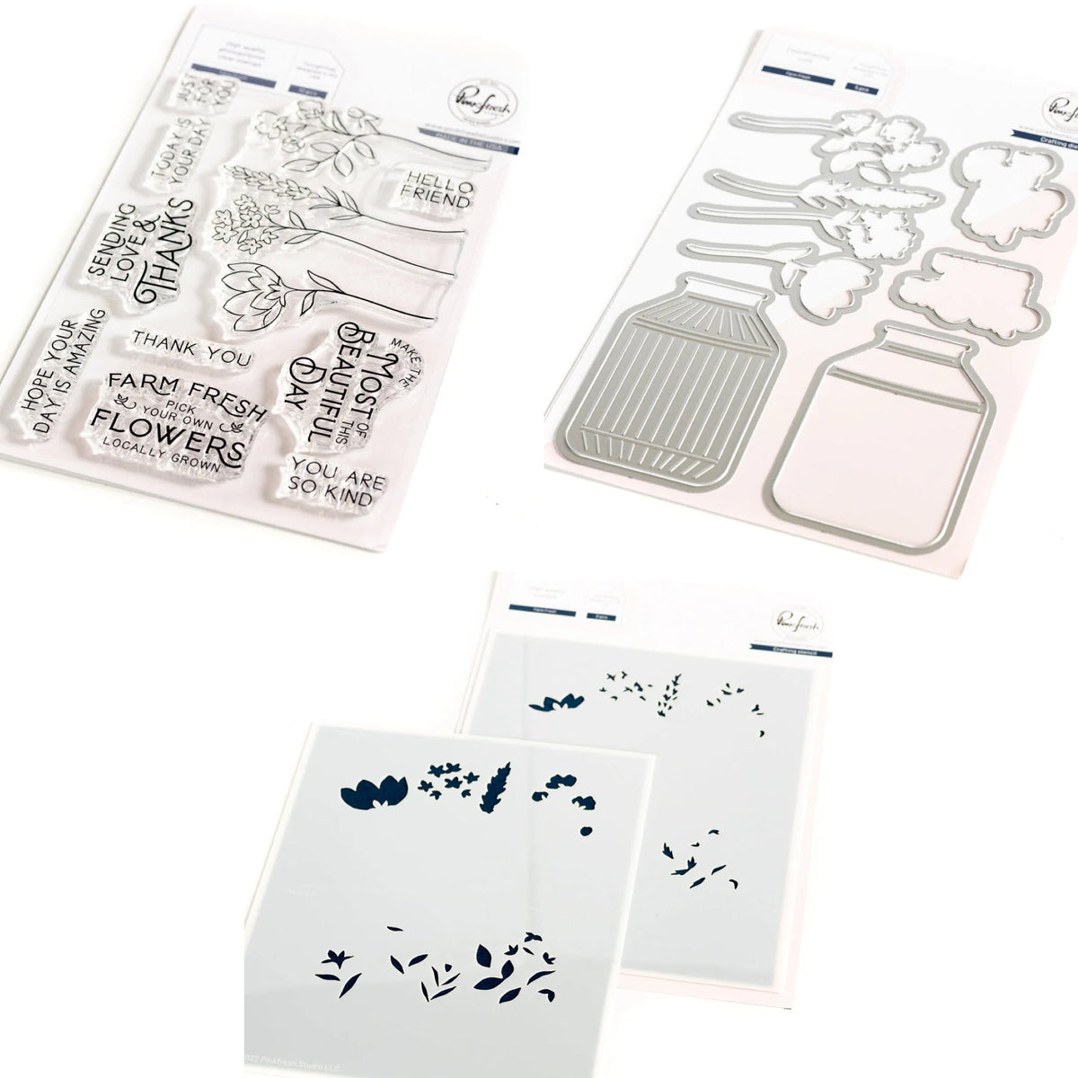 Pinkfresh Studio Farm Fresh Stamps Dies And Stencils Bundle* – Simon ...