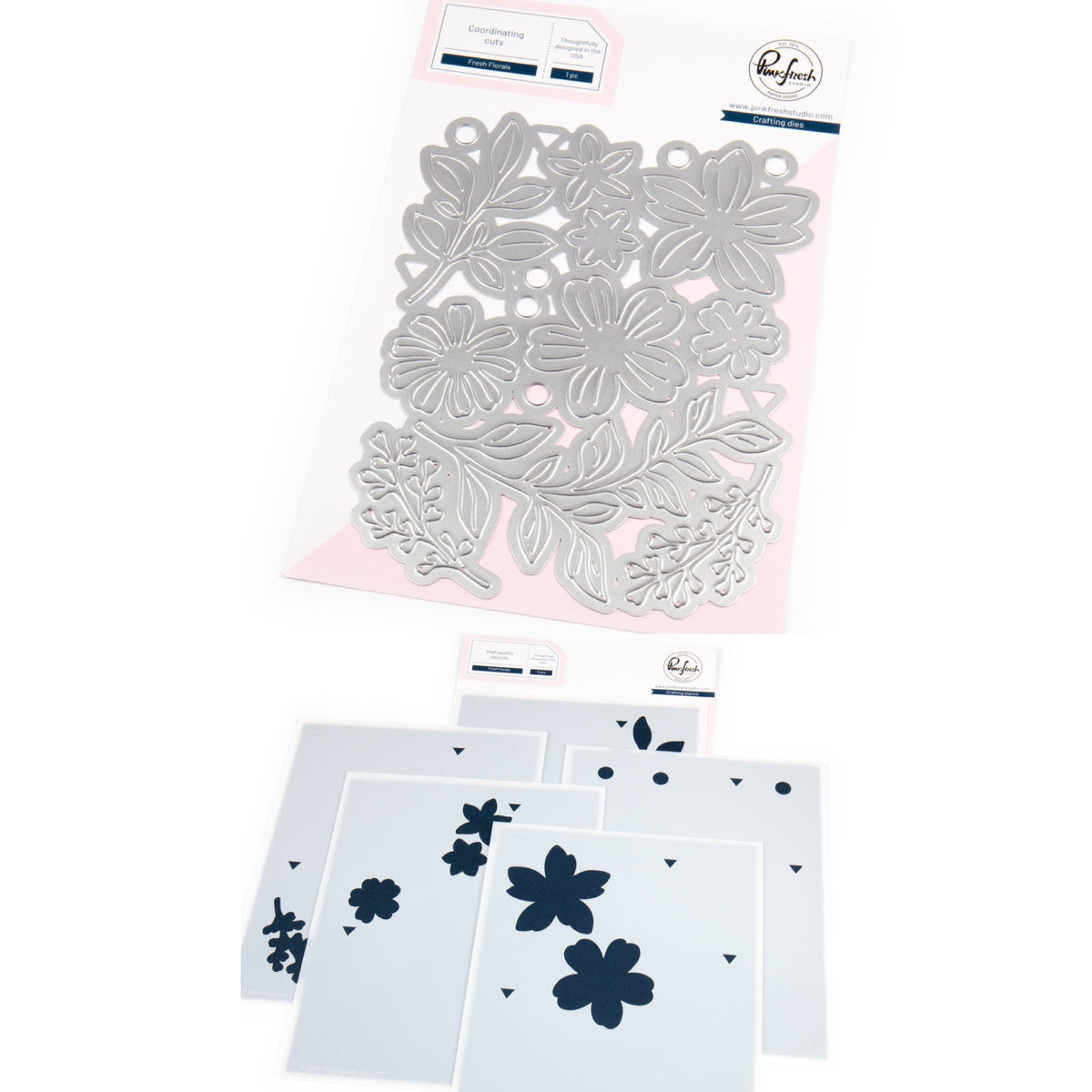 Pinkfresh Studio Fresh Florals Die And Stencils Bundle – Simon Says Stamp