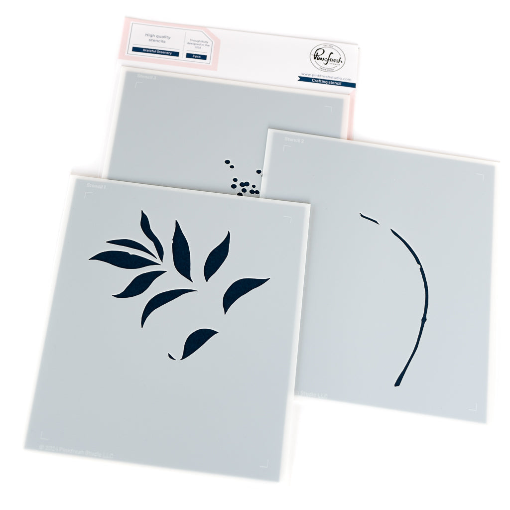 Pinkfresh Studio Grateful Greenery Stencils 265525 – Simon Says Stamp