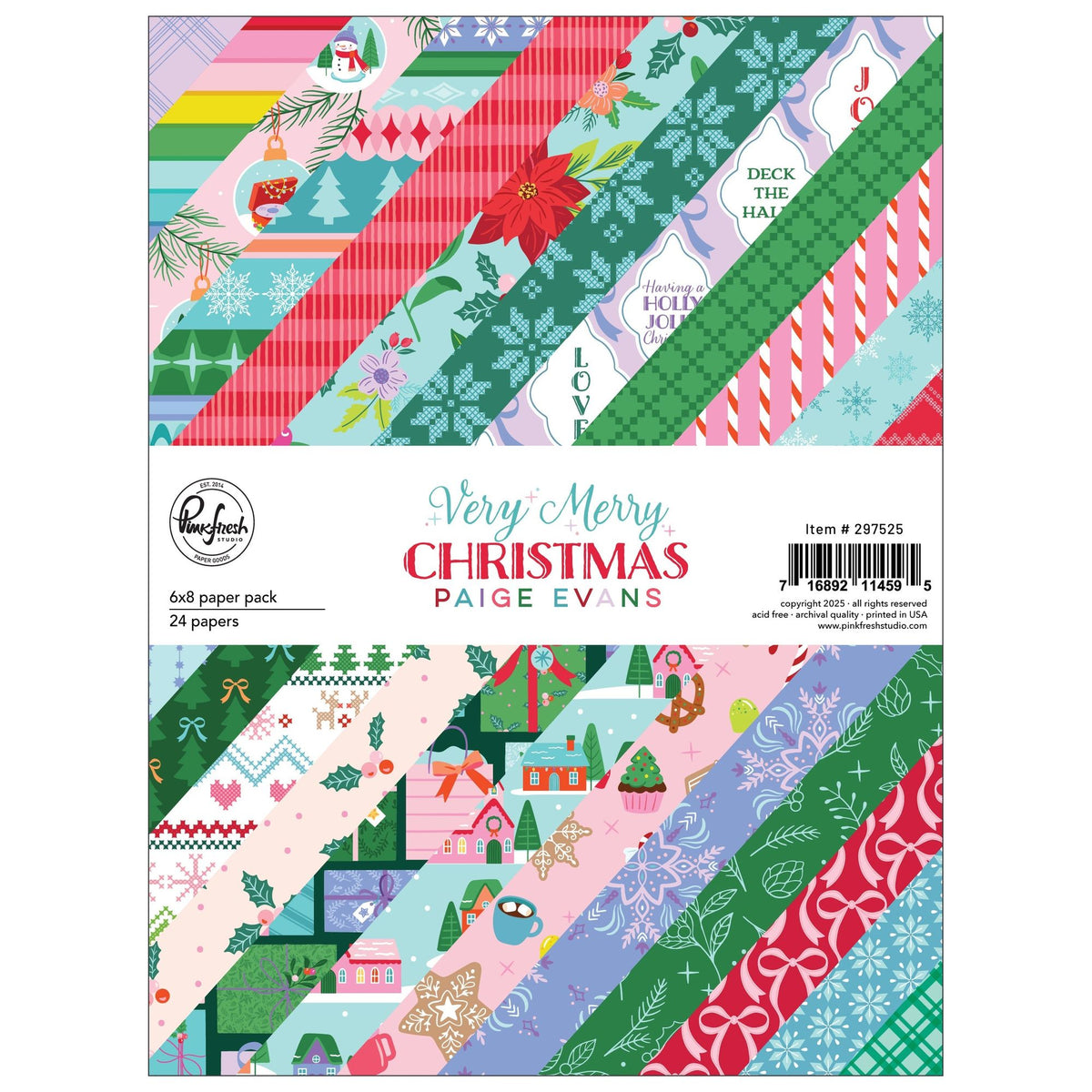 Pinkfresh Studio Very Merry Christmas 6 x 8 Paper Pack 297525 – Simon ...