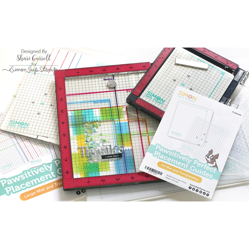 Simon Says Stamp Pawsitively Perfect Placement Guides A2 Mat And Trans