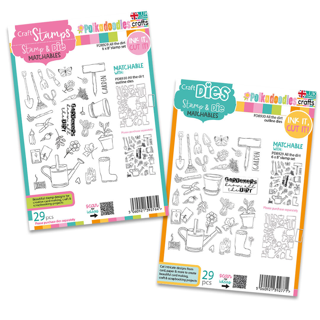 Polkadoodles All the Dirt Stamp and Die Bundle* – Simon Says Stamp