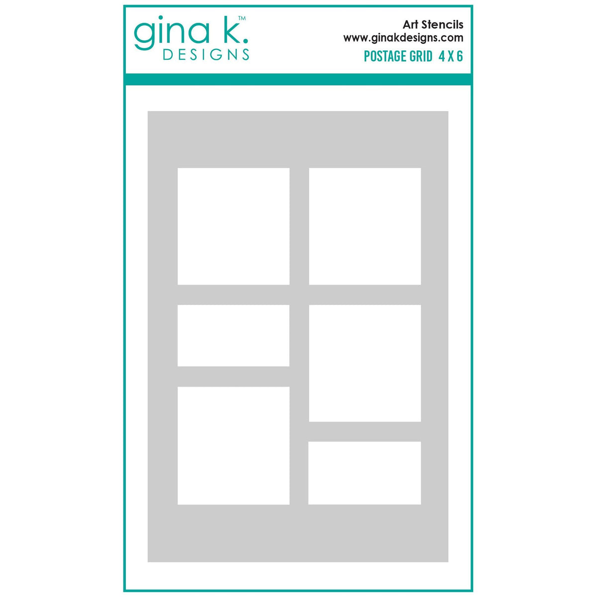 Gina K Designs Postage Grid Stencil gkdst65 – Simon Says Stamp